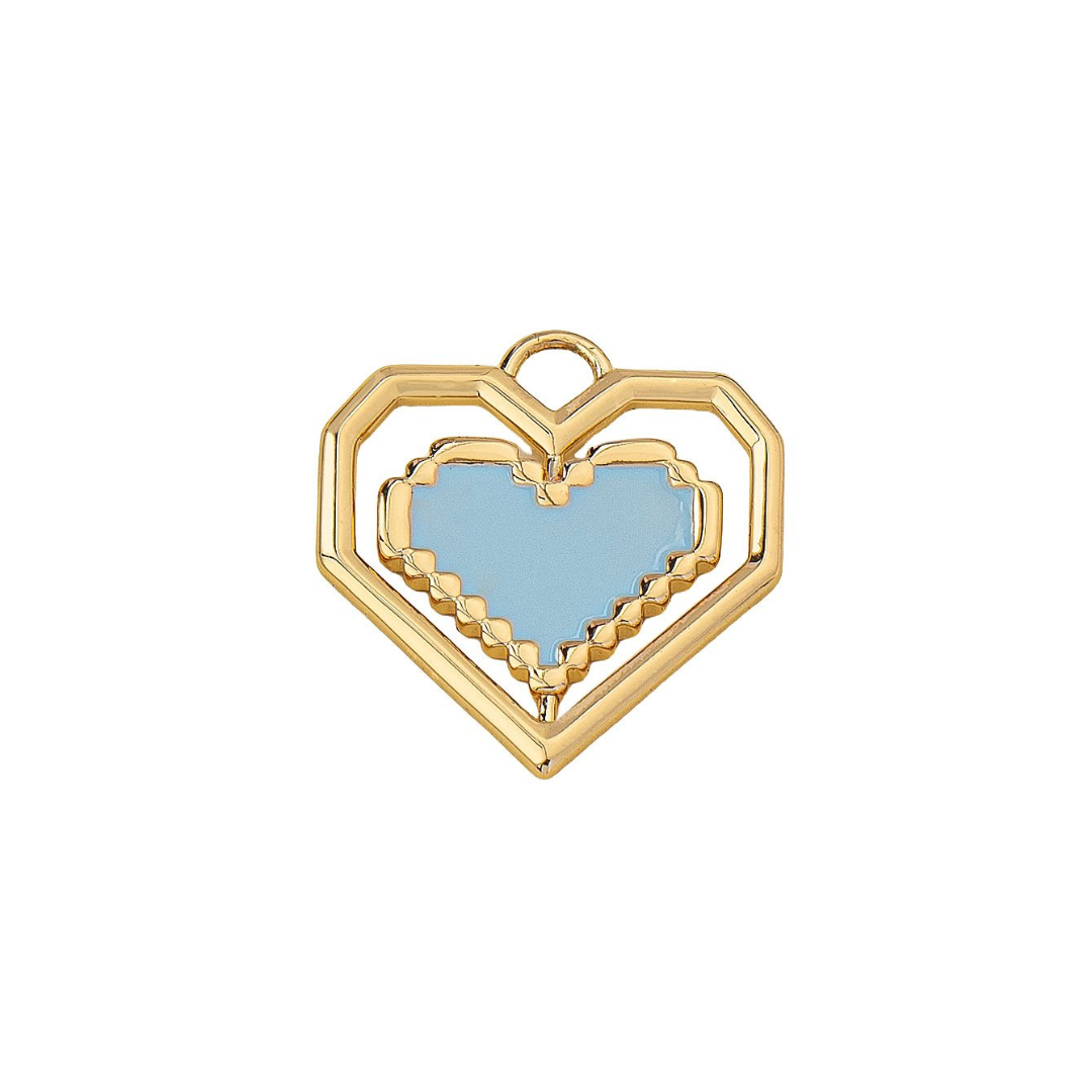 pixelated spinning heart: blue – FRKL